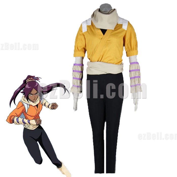 Ezbeli Anime Bleach Shihouin Yoruichi Women Cosplay Costume Dark Purple ...
