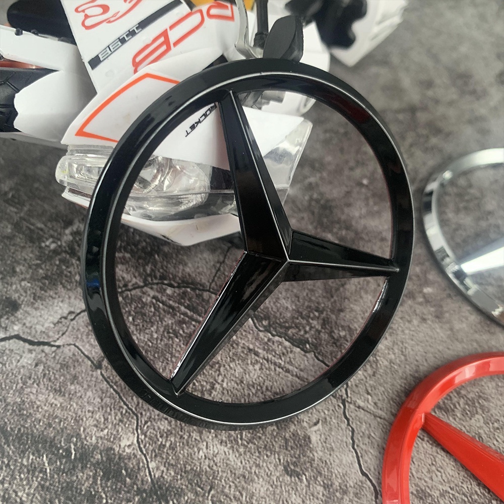 Aluminum Metal Car Logo Sticker Engine Cover Logo Decal for Mercedes ...
