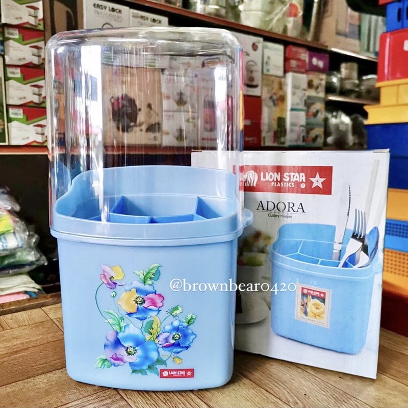 【LION STAR】 BPA FREE Adora Cutlery Keeper Spoon Utensil Holder Box ...