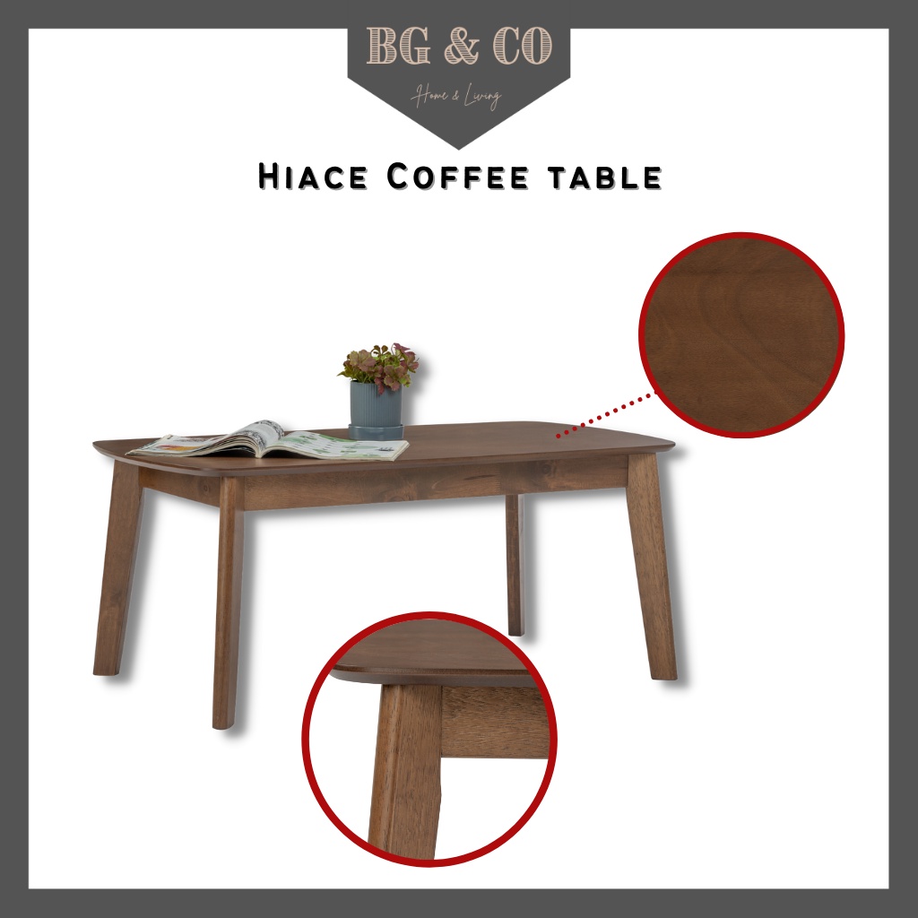 HIACE Wood Coffee Table Modern Nordic Table Meja Coffee Meja Kopi Ruang ...