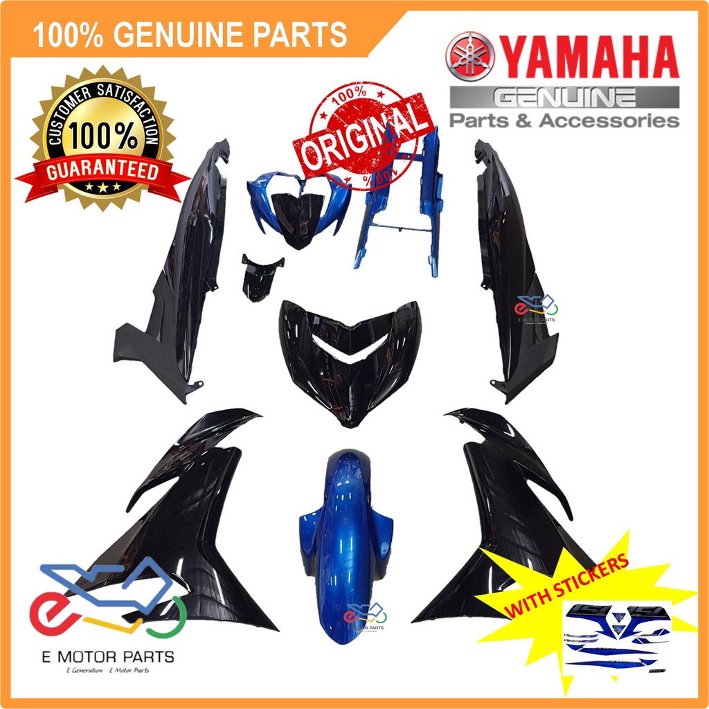 Y15 V2 B176 BODY SET COVER SET Y15Z SMX BLACK METALLIC BODY COVER SET ...