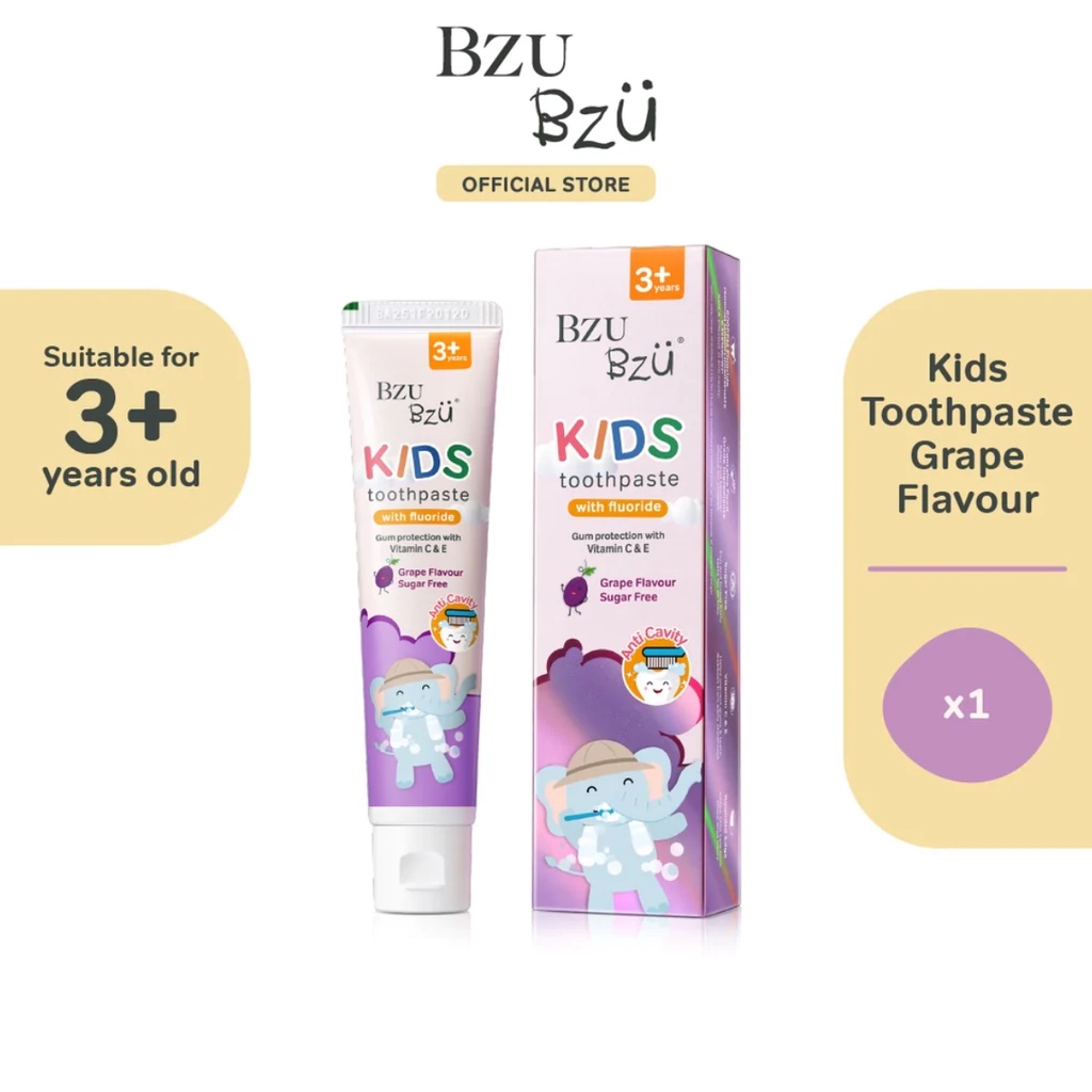 BZU BZU Kids Toothpaste - Grape (50g) | Shopee Malaysia