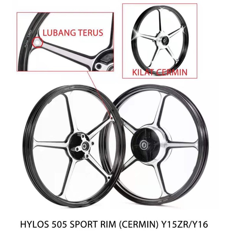 SPORT RIM HYLOS FG 505 YAMAHA Y15ZR(READY STOCK) | Shopee Malaysia