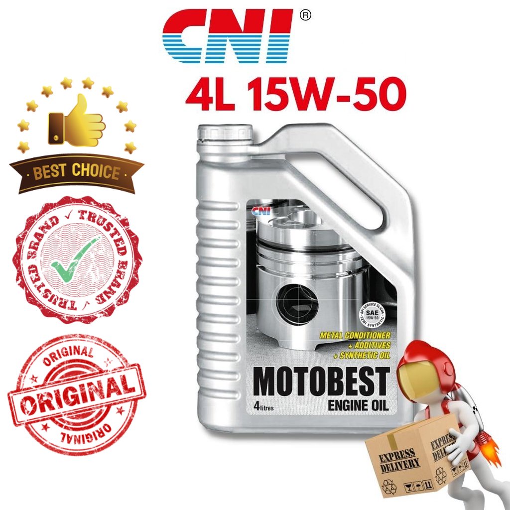 CNI Motobest Engine Oil Silver 15W-50 (4L) - Metal Treatment, Additives ...