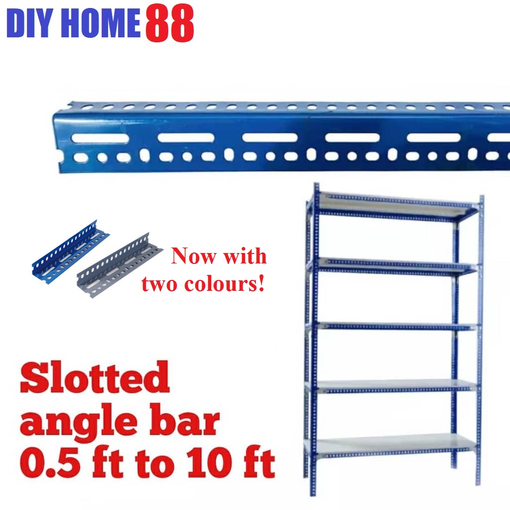 Besi Angle Rak Lubang HD 5kaki / Slotted Angle Bar 5ft | Shopee Malaysia