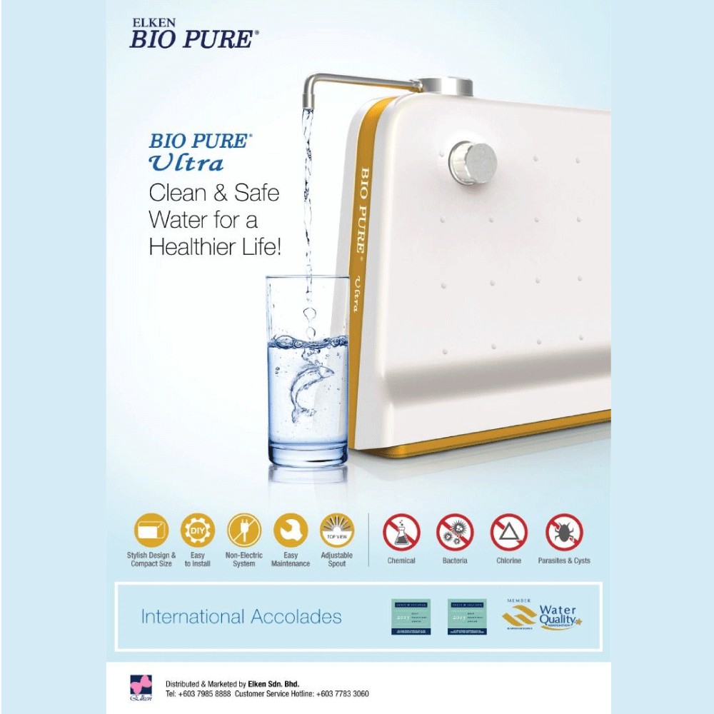 Elken Bio Pure Ultra Water Purifier with Pre-Filter | Shopee Malaysia