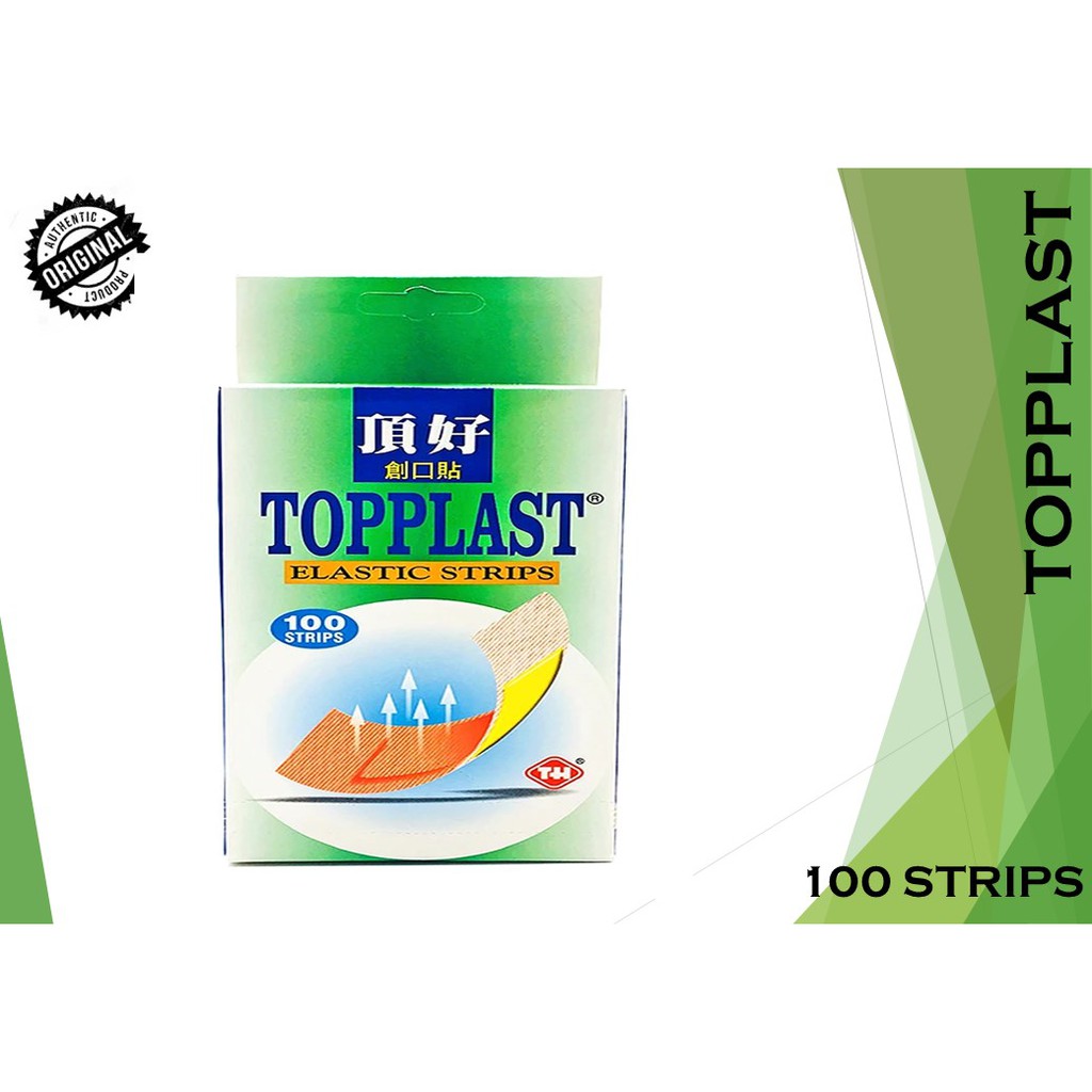 TOPPLAST ELASTIC STRIP PLASTERS (100'S) | Shopee Malaysia