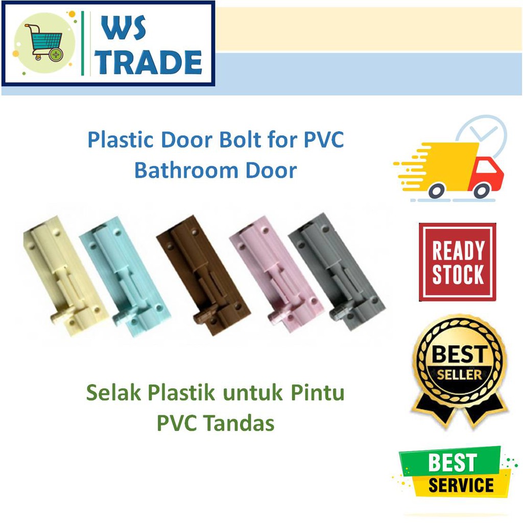 PVC Door Bolt For Bathroom Plastic / PVC Door * Selak Pintu Plastik ...
