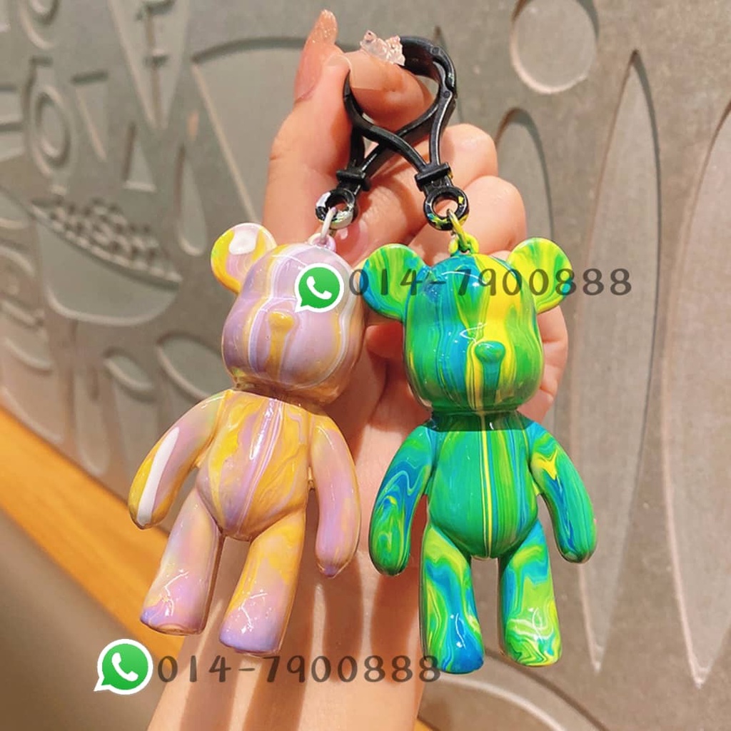 DIY Fluid Bearbrick Keychain Mini Bear Ornament Keychain Handmade Diy ...