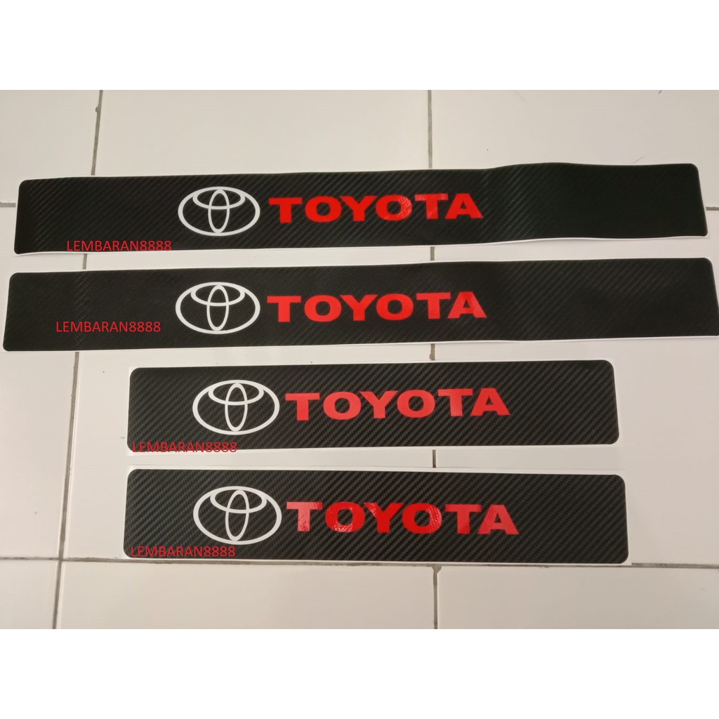 Toyota Side Sill Plate 3D Carbon Universal Car Sticker | Shopee Malaysia