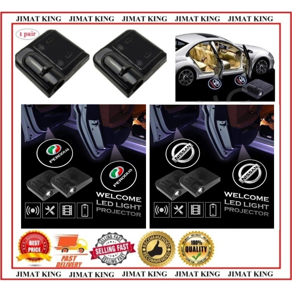 Car Door Lights Wireless Welcome Lamps LED Light Cartoon HD 3D LOGO ...