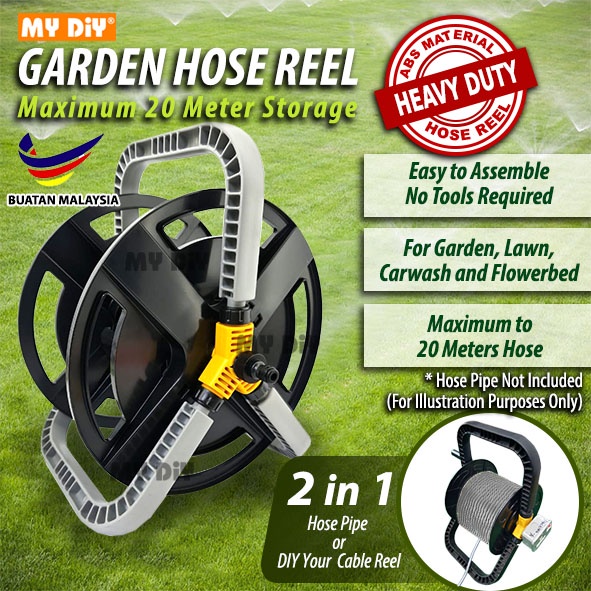 MYDIYSDNBHD - GARDEN HOSE REEL ABS HEAVY DUTY MAXIMUM 20M HOSE ...