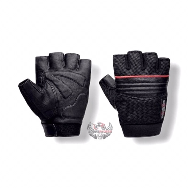97358-18VM H-D Mens Splice Mesh with Contrast Piping Black Leather ...