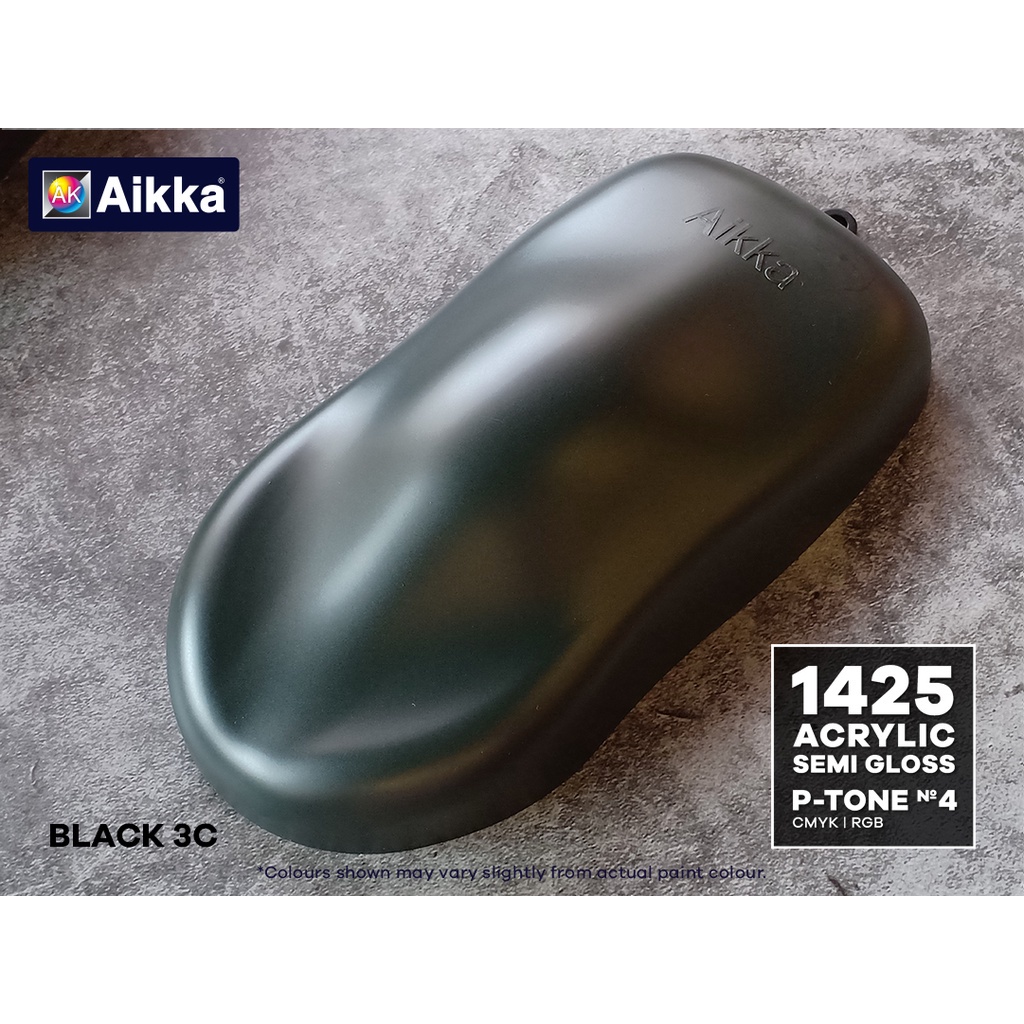 AIKKA Paint PANTONE Colour BLACK 3C / 1425 ACRYLIC SEMI GLOSS PAINT ...