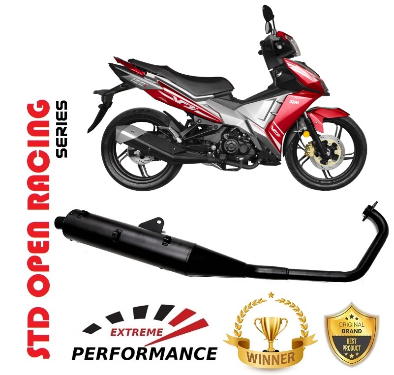 Std Open Racing SYM VF3i 185 Exhaust Pipe ekzos berang ejm standard ...