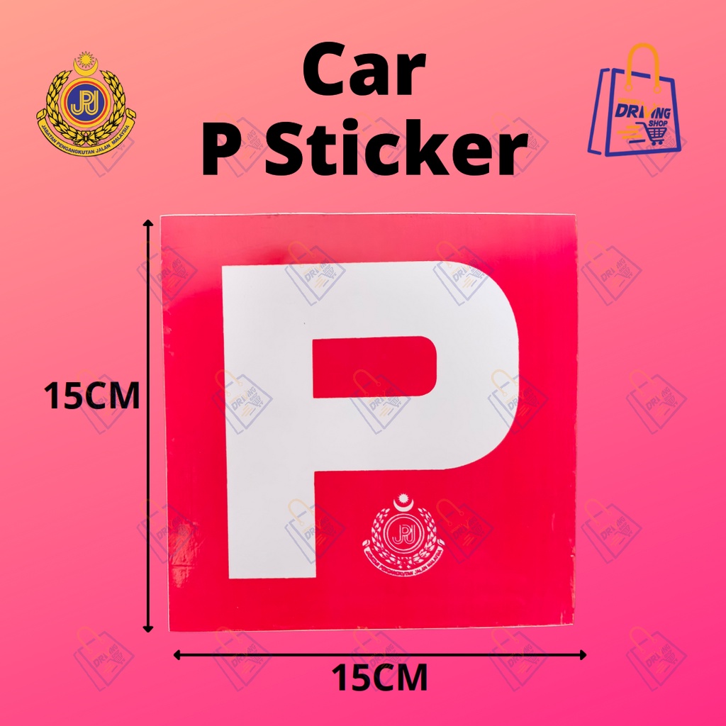 Car Sticker P L JPJ Size sticker kereta Motosikal Motorcycle OKU e ...
