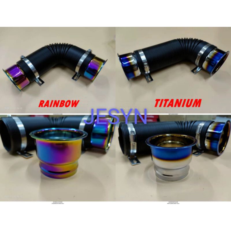 TITANIUM / RAINBOW RACING FLEXIBLE INTAKE HOSE/UNIVERSAL INTAKE PIPE ...