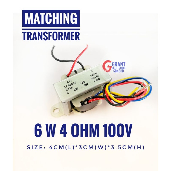 6w 4 ohm 100v matching transformer Audio line transformer | Shopee Malaysia