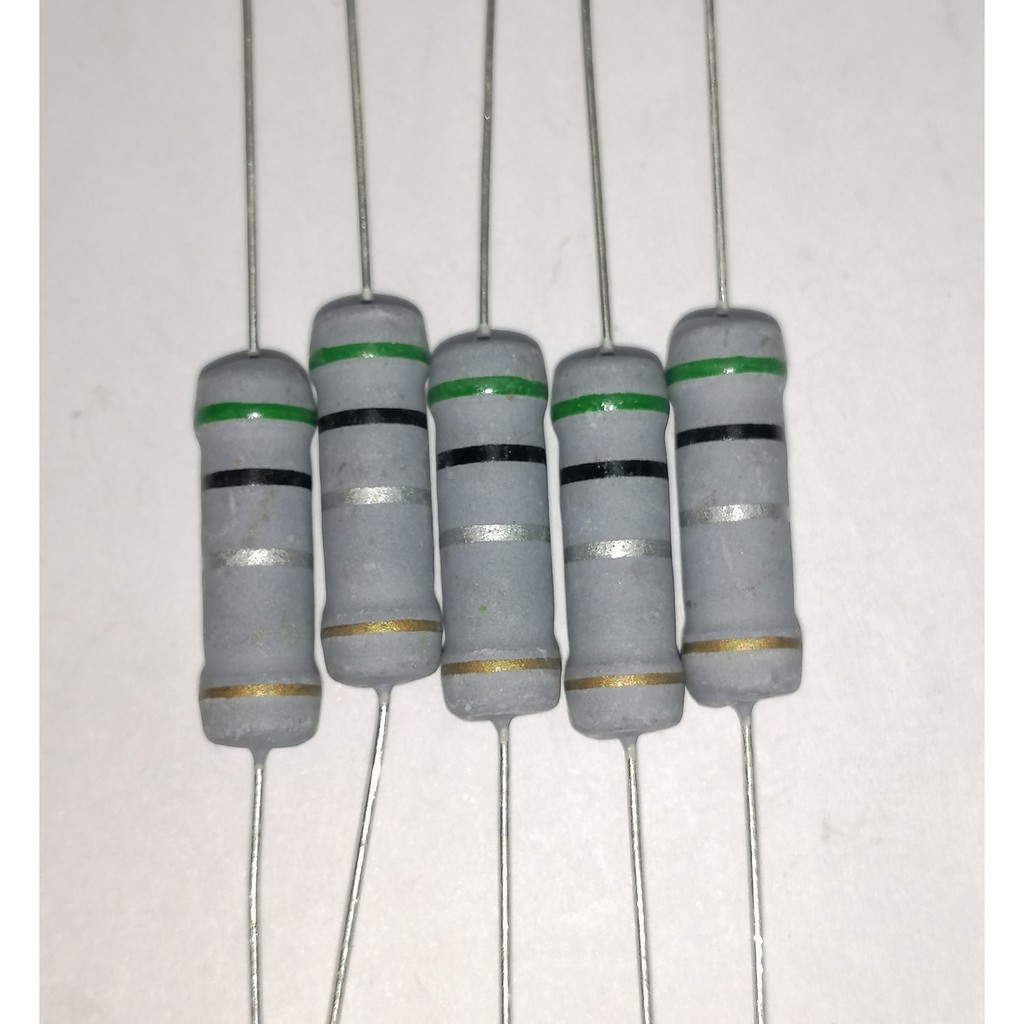 5 PCS 0.5R ±5% 3W, Through Hole Resistor | Shopee Malaysia