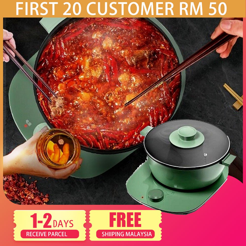 🔥Ready Stock🔥Delly PPT-01 3L Electric Hot Pot Cooker Split Multi ...