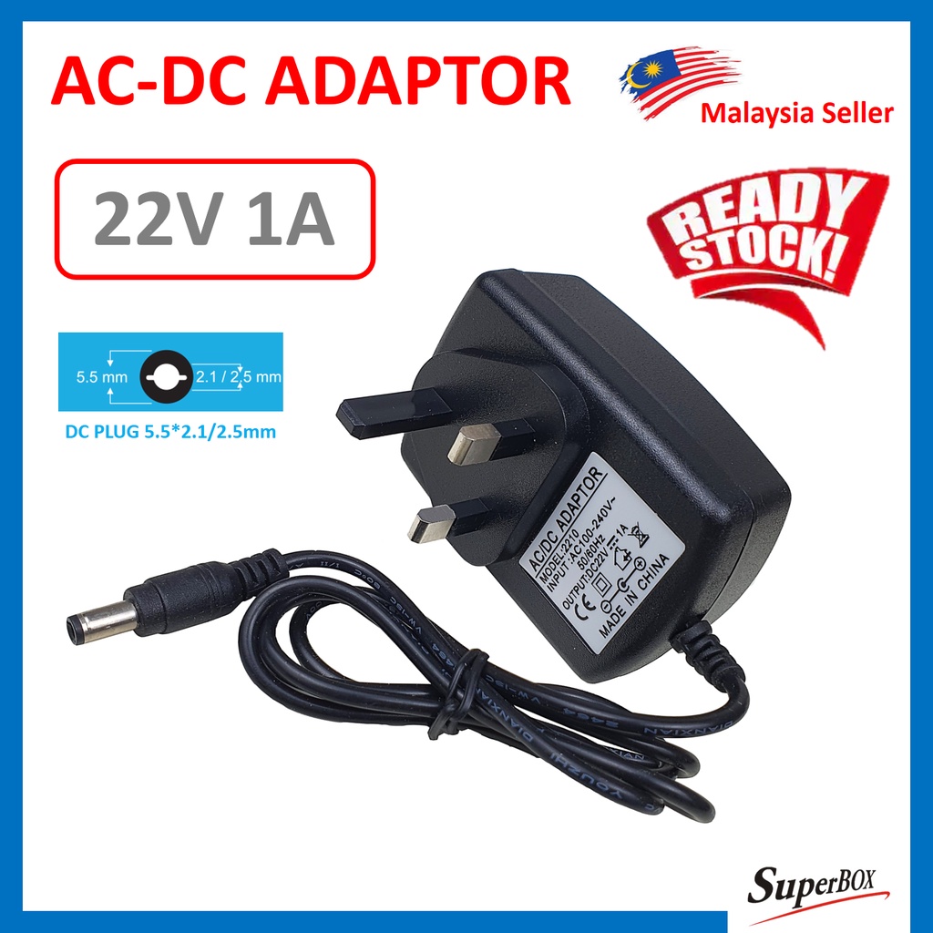 Universal AC 100V-240V To DC 22V 1A Switching Power Supply Adaptor 3 ...