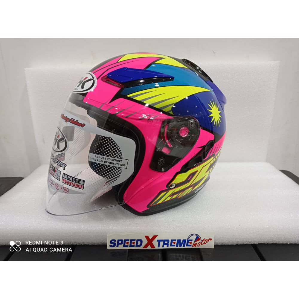 HELMET NHK R1 V2 AZLAN SHAH DOUBLE VISOR (26-03-2025) | Shopee Malaysia