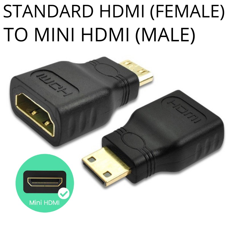 🇲🇾 Mini HDMI Type C Male to HDMI Female Connector Adapter Head 1347.1 ...