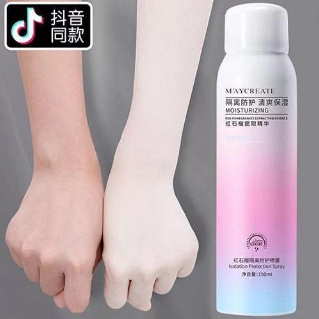 Maycreate Spray Whitening Sun Protection Sunscreen Spray 150ml | Shopee ...