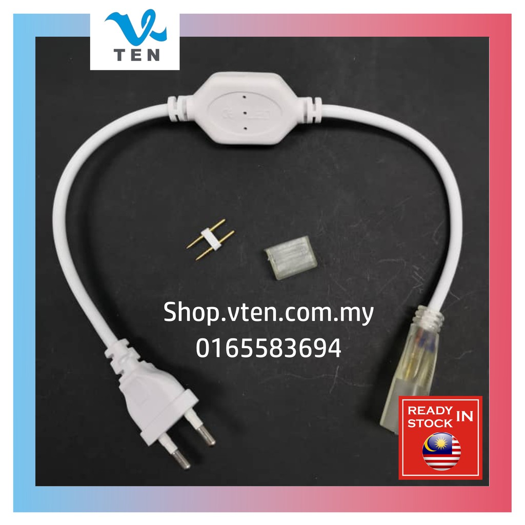 AC220V-240V EU Power Adapter Power Plug For 8x16mm Neon LED Strip Light ...