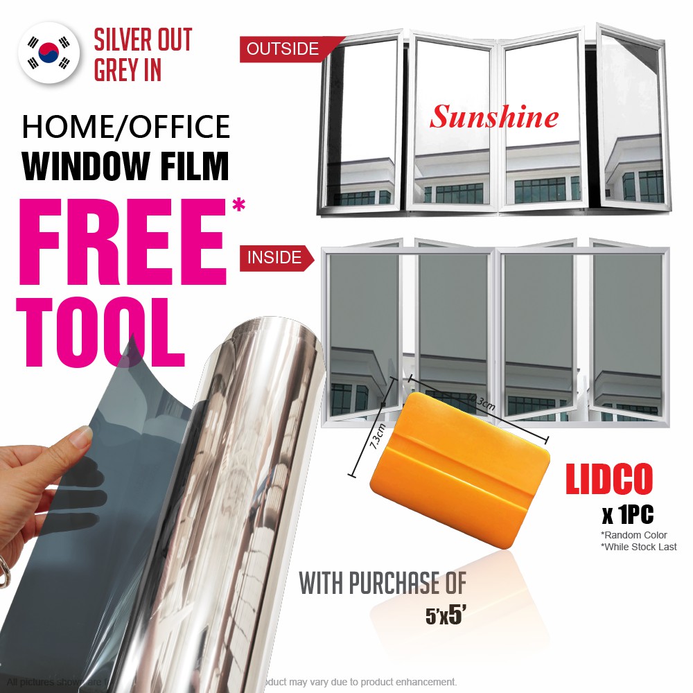 House Tint/Tinted Rumah, Silver Grey/Perak Kelabu, Made in Korea, 2ply ...