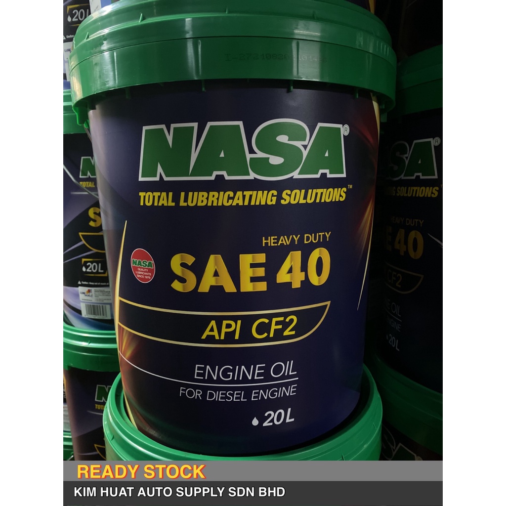NASA SAE40 Engine Oil 20 Litre API CF2 (1 Order For 1 Pail) | Shopee ...
