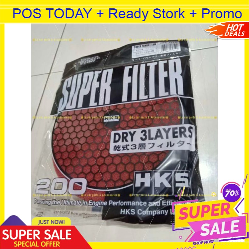 HKS Air Filter Super Power Flow Sponge Myvi Wira Waja Satria Saga Camry ...