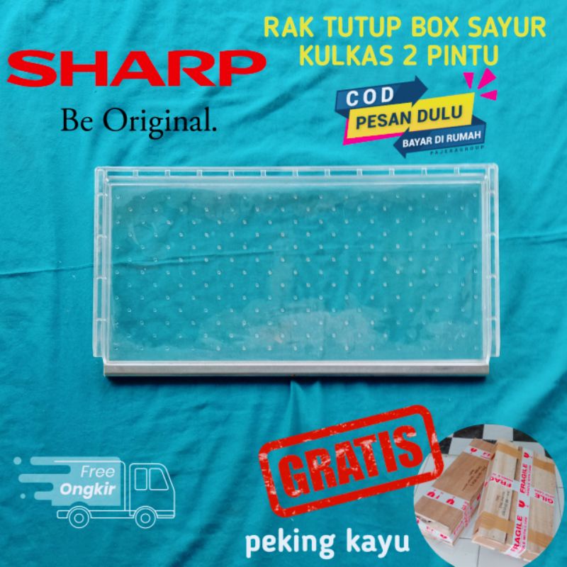 SHARP 2-DOOR REFRIGERATOR VEGETABLE BOX COVER RACK OLD TYPE SIZE 44 X ...