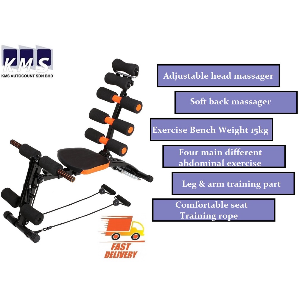 Exercise Bench Sit Up Gym Fitness Workout Machine Abs Six Pack Care ...