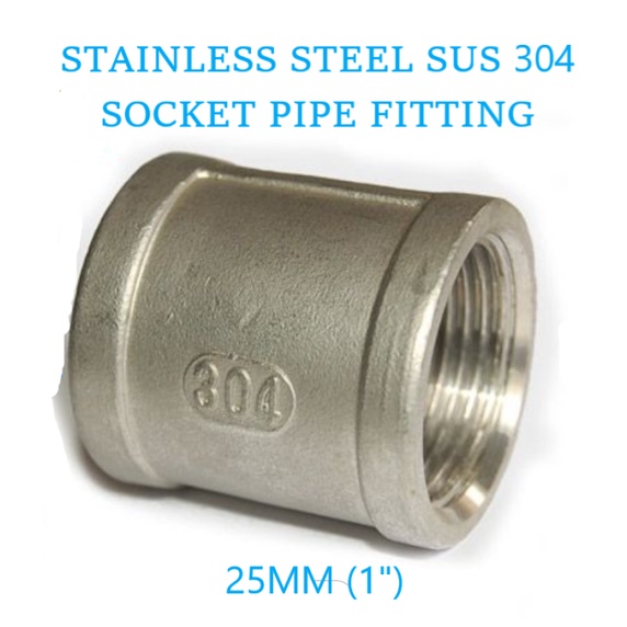 NKS 6MM - 25MM (1/4" - 1" ) Stainless Steel SUS304 Socket Pipe Fitting ...