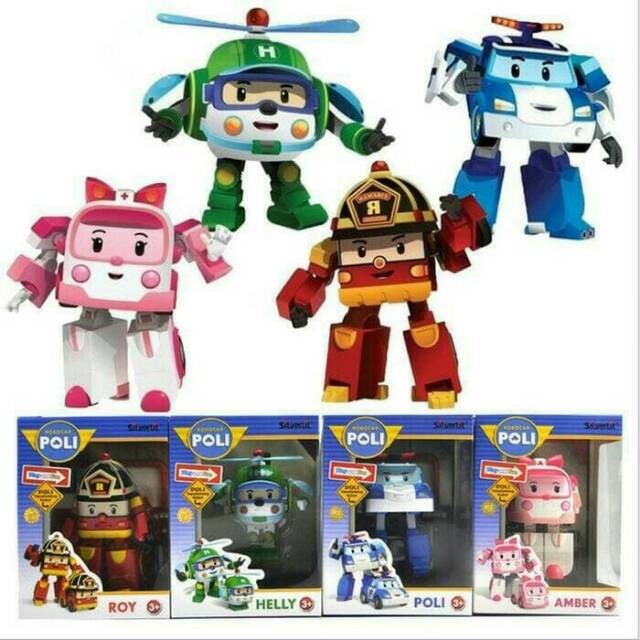 4 Series Robot Toys Can Become Robocarpoly Toy Robots 1 Set | Shopee ...