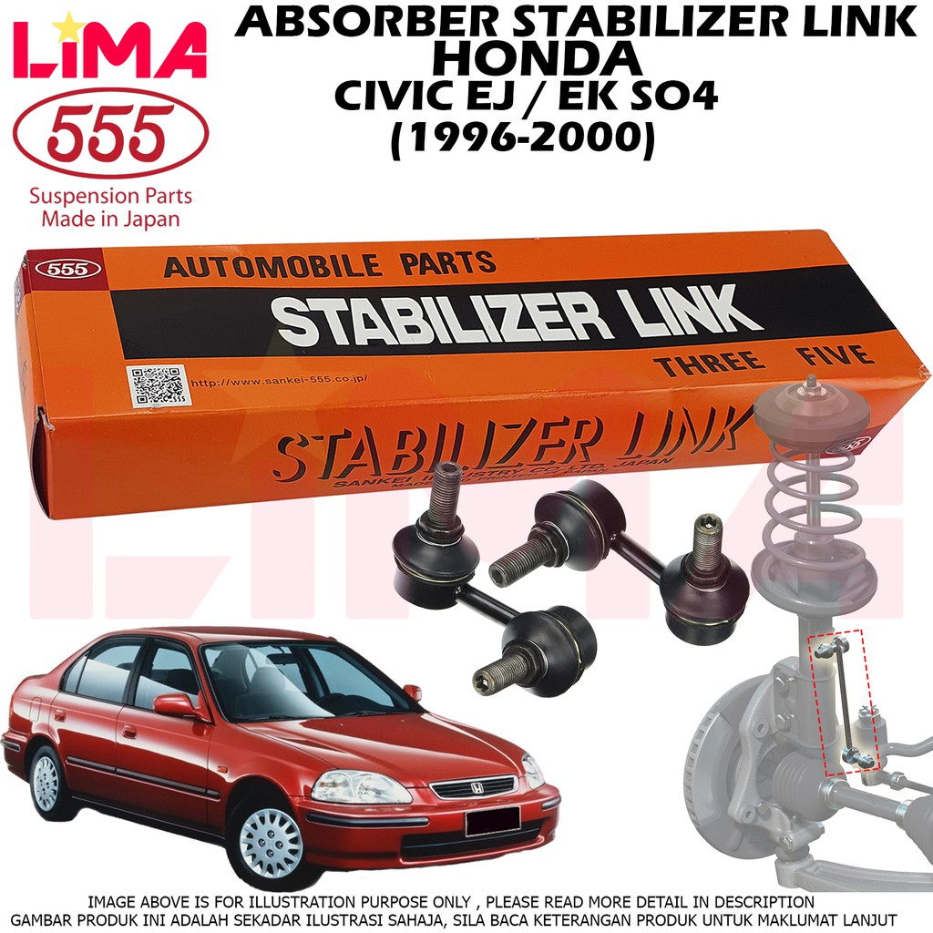 ( 1PAIR ) HONDA CIVIC EJ , EK SO4 ABSORBER LINK , STABILIZER LINK FRONT ...
