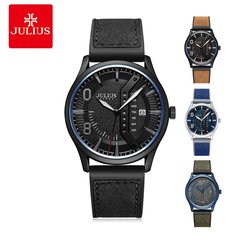 JULIUS official store calendar fashion waterproof men's watch JAH-118 ...