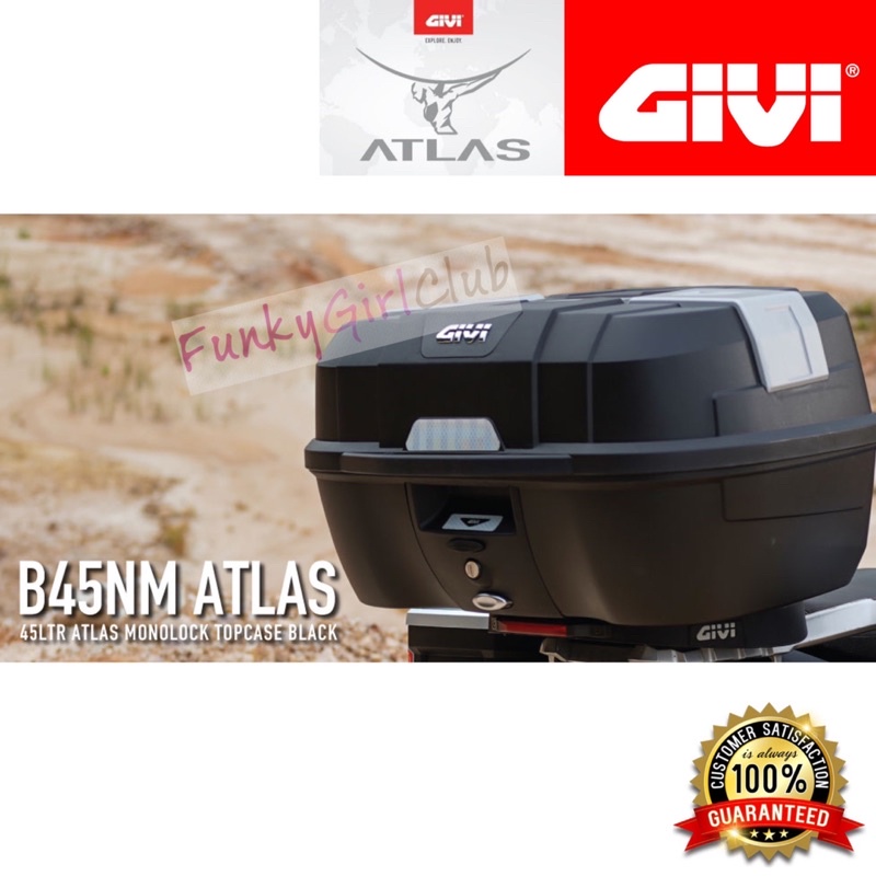 B45NM ATLAS GIVI BOX 2022 Design B45 Top Case Monolock Top Box EX5 LC135 VF3i Y16ZR Y15ZR RS150 ...