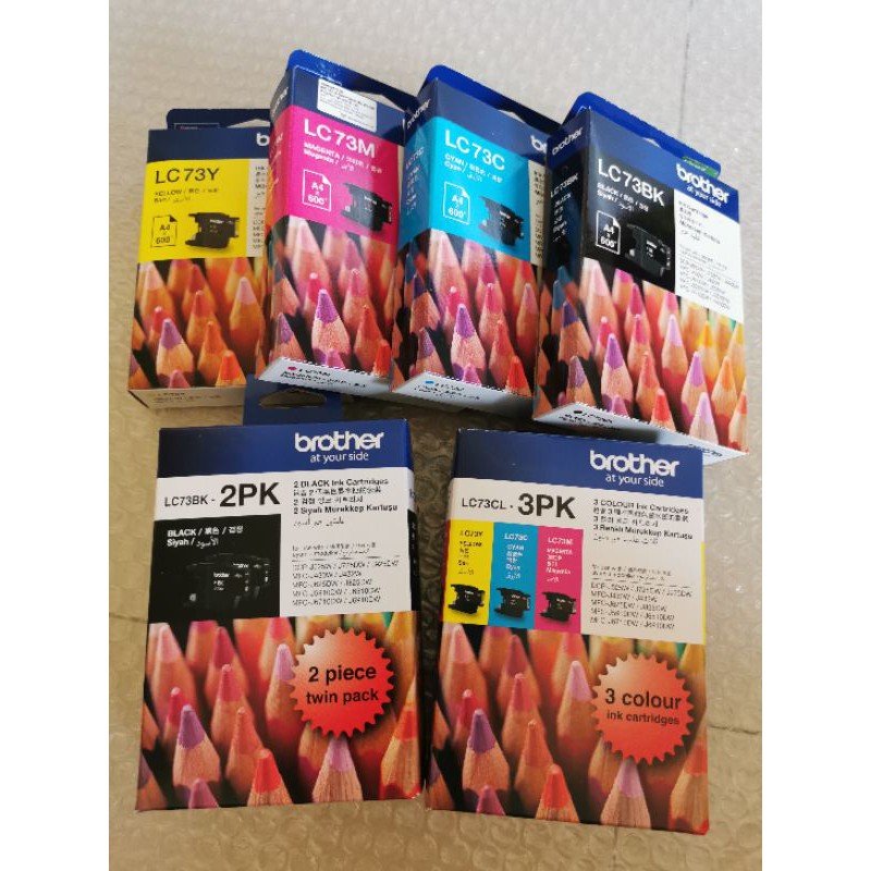 [ORIGINAL] Brother LC73 LC-73 Black Cyan Magenta Yellow Ink MFC J430W ...