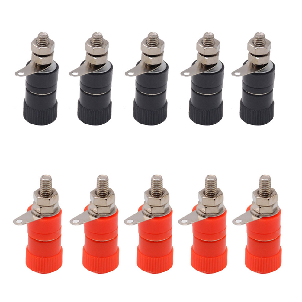 10PCS 4mm Banana Socket Nickel Plated Binding Post Nut Banana Plug Jack ... 10PCS 4mm Banana Socket Nickel Plated Binding Post Nut Banana Plug Jack ...