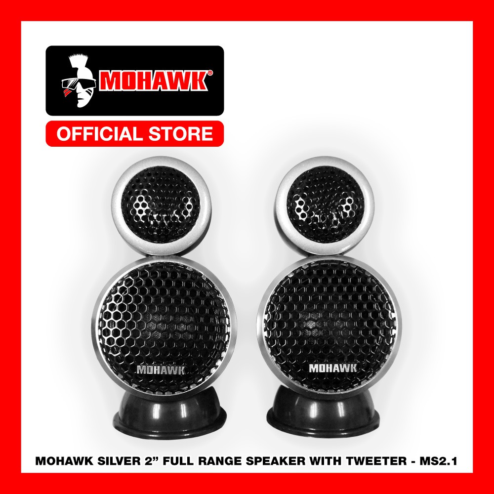MOHAWK Car Audio SILVER SERIES 2 inch Full Range Speaker with Tweeter ...