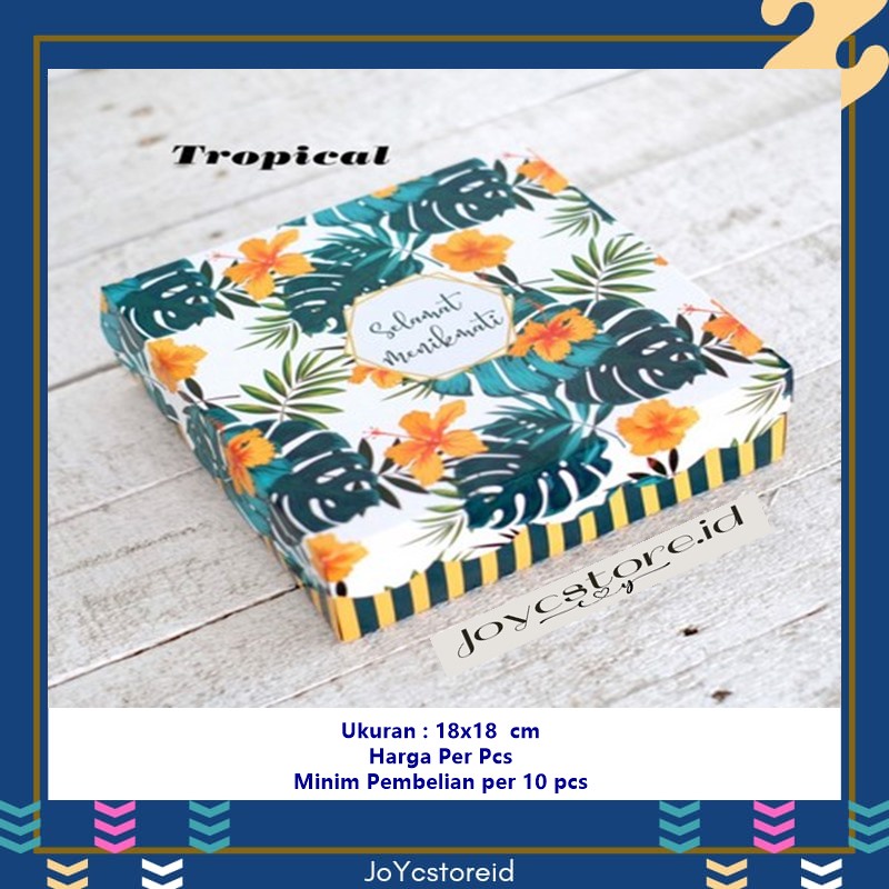 Rice Box R8 Tropical Rice Box 18x18 Rice Box/Cake Box/Snack Box/Snack ...