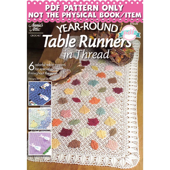 Crochet Pattern - Year Round Table Runners in Thread PDF | Shopee Malaysia