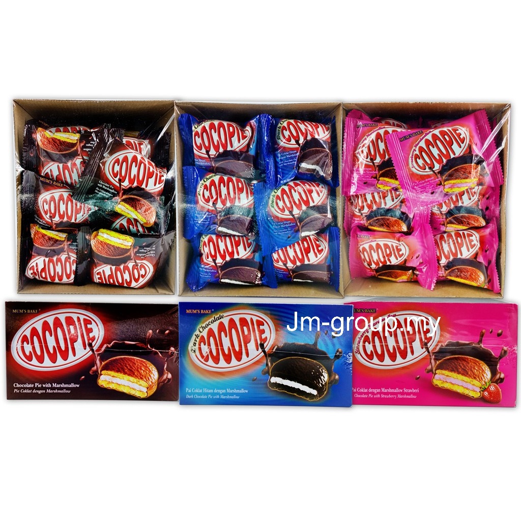 Mum's Bake Cocopie Cake 25g x 24 pcs ( Chocolate , Strawberry , Dark ...
