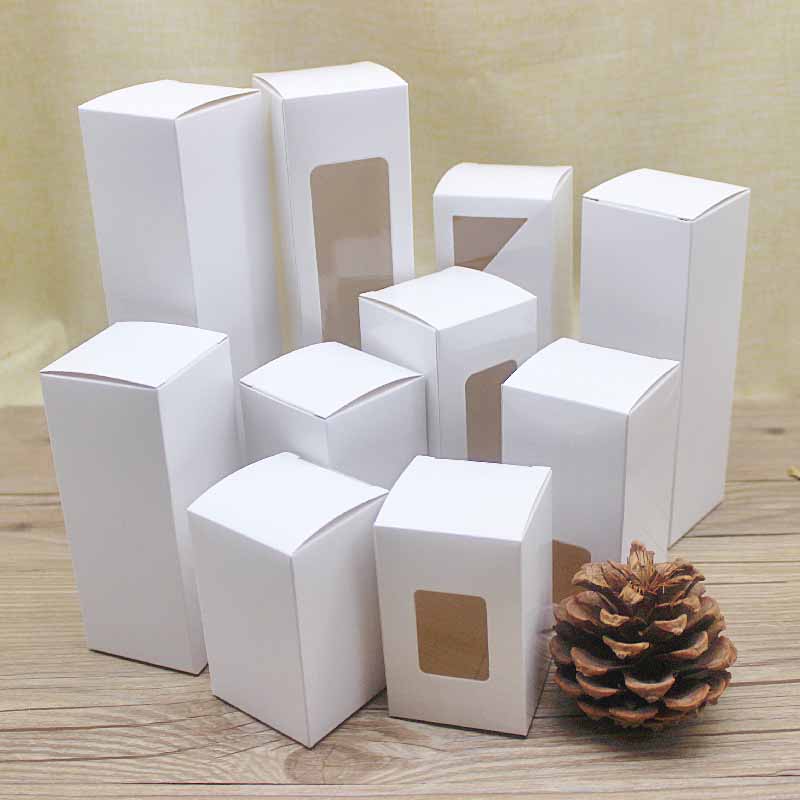 10pcs Multi size White window paper box 5x5x20cm DIY Packing Gift Boxes ...