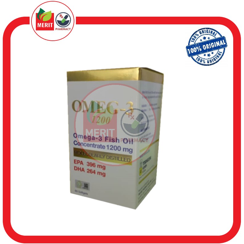 Live-Well Omega-3 Fish Oil Concentrate 1200mg (60'S / 2X60'S) | Shopee ...