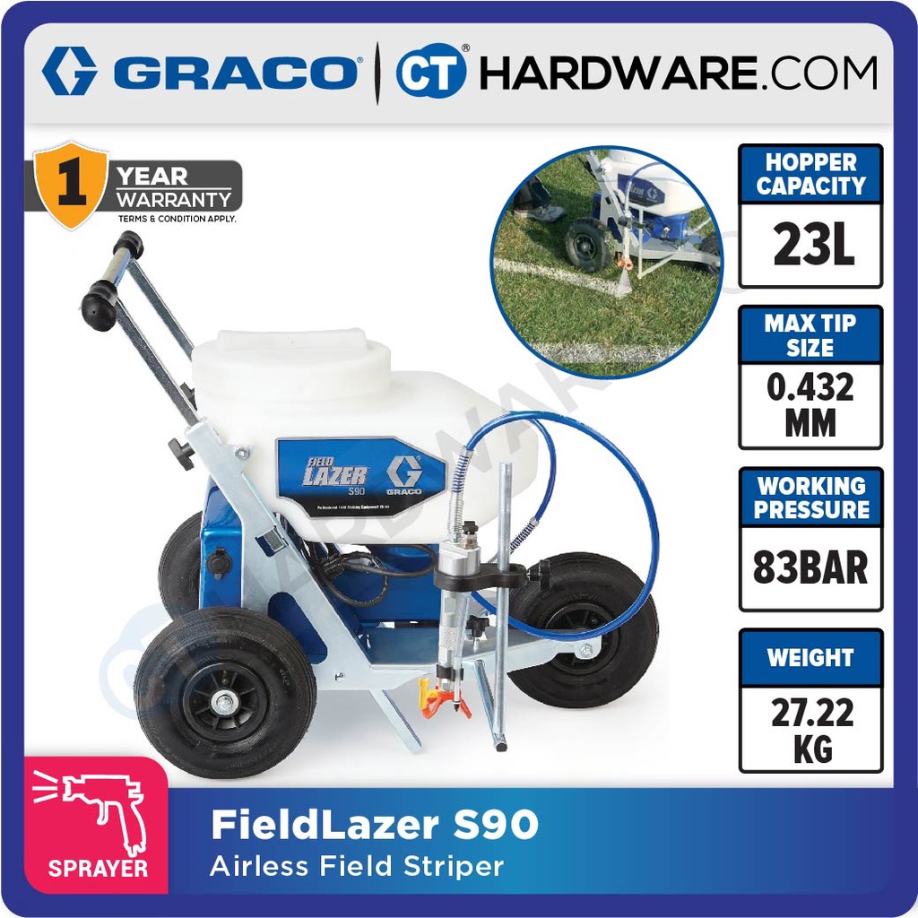 GRACO FIELDLAZER S90 AIRLESS FIELD STRIPPER 12V | 24R371 | 3000PSI ...