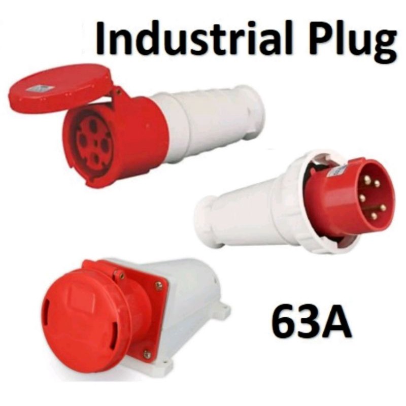 Weatherproof Industrial Plug and Socket Wall 3 Pin 4 Pin 5 Pin | 63A ...