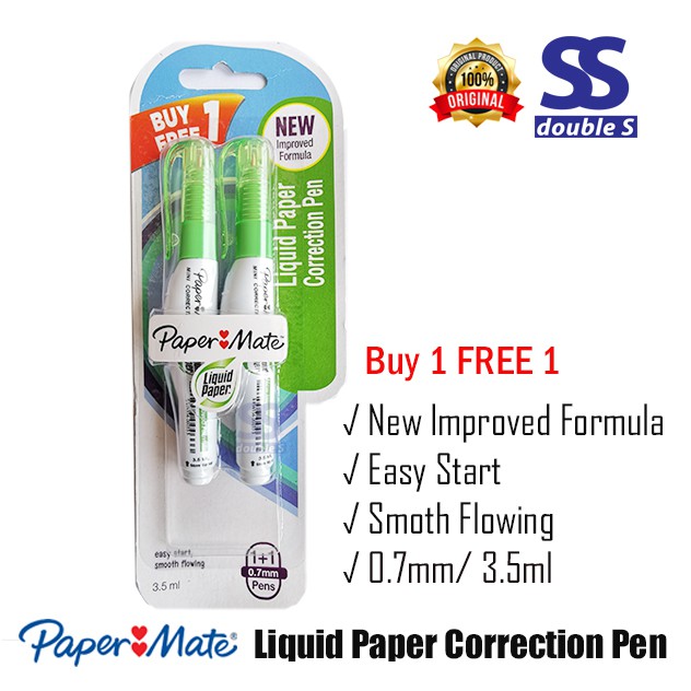 Correction Pen Papermate Mini Liquid Paper 3.5ML (2PCS) | Shopee Malaysia